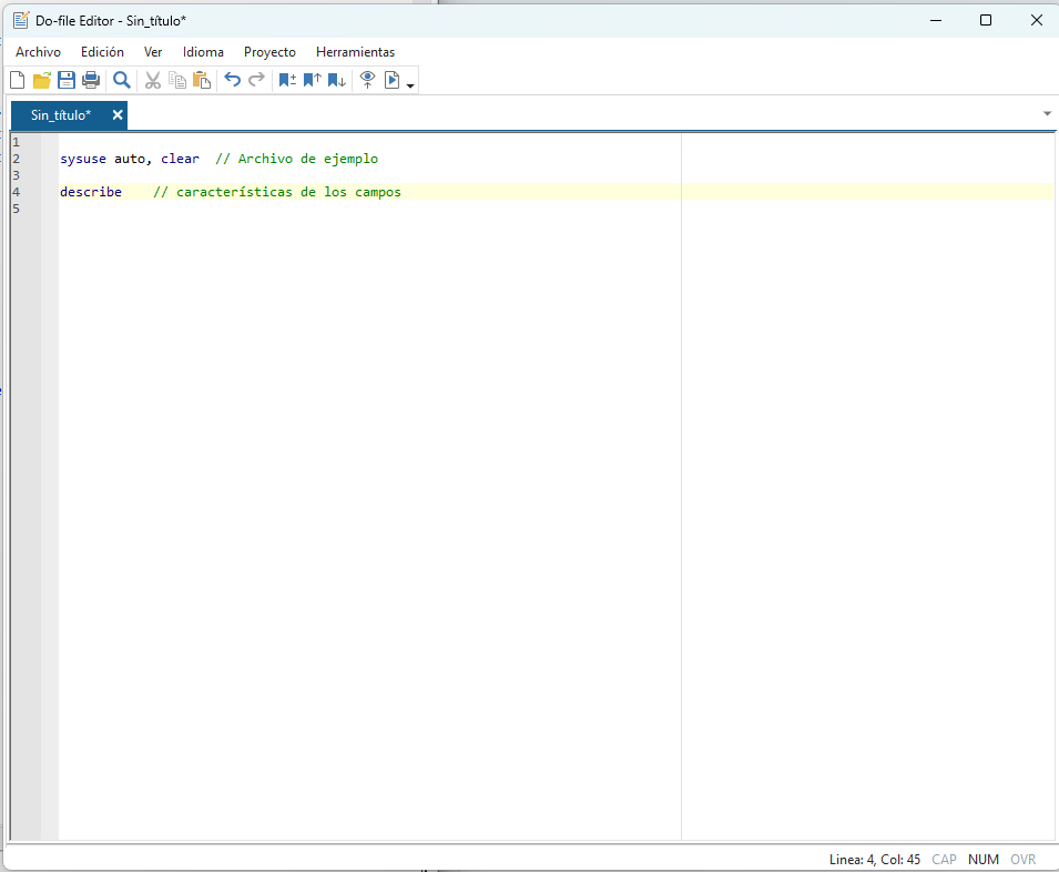 Sesión 1. Introducción a Stata